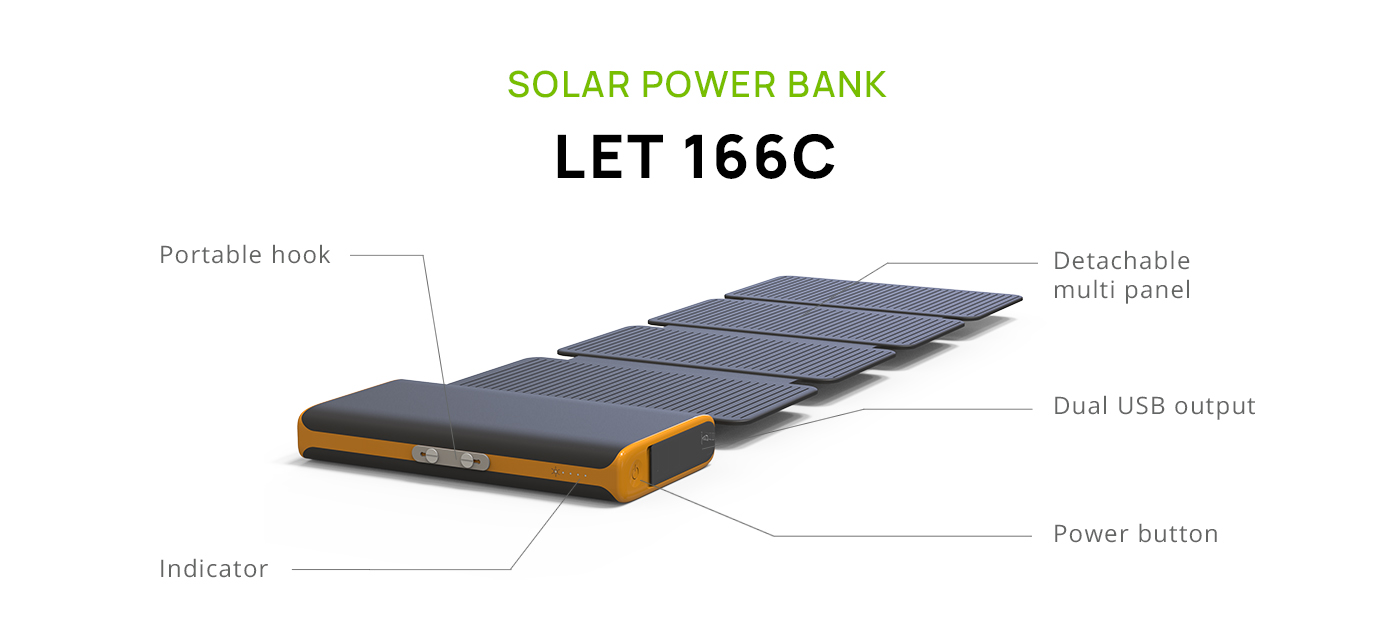 LET166C Solar Power Bank - Letsolar